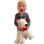 "Large" plush dog with collar - Target Bullseye Shop